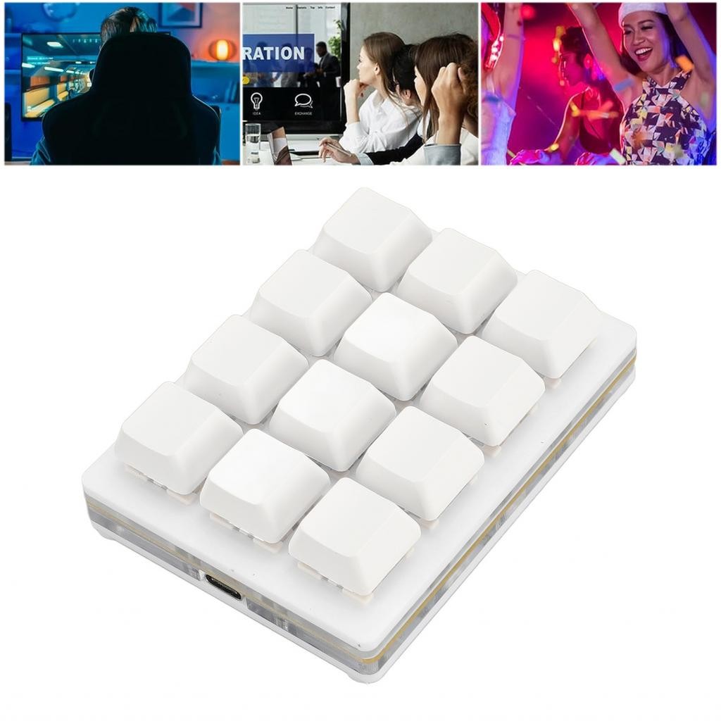Haichao Luqeeg One Handed Programmable Mechanical Keyboard 12 Key Mini ...