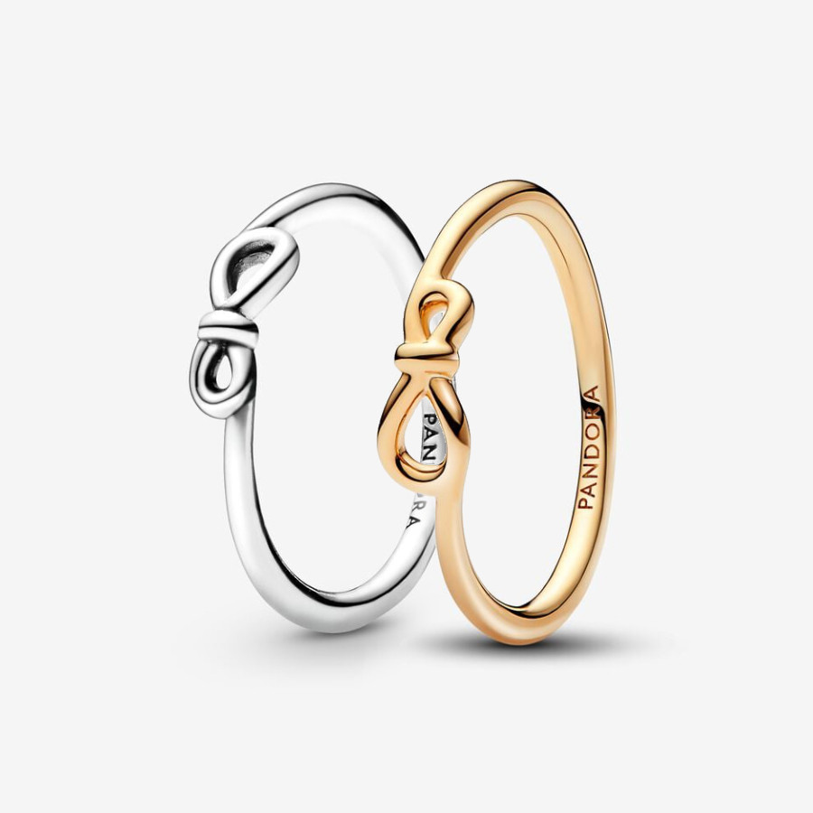Pan Infinity Knot Ring 925 silver DOLD women Simple without stone ...