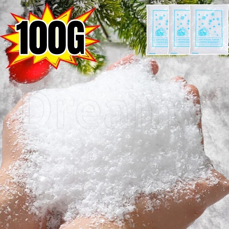 50/100g Artificial Christmas Snow Powder - Fake Snow Powder - Xmas Tree ...