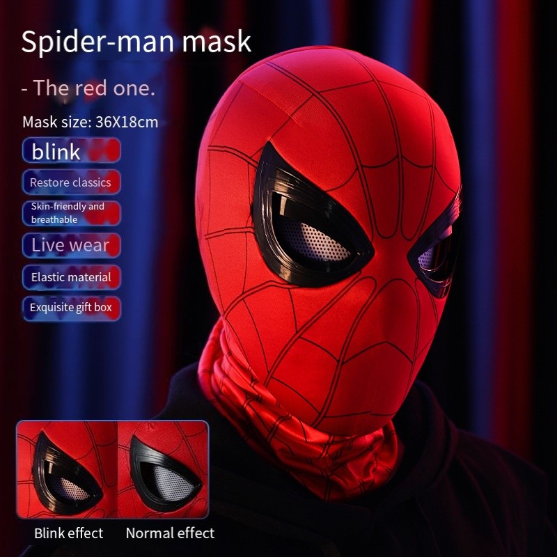 Spider Man headset, eyes, electric blinking mask, Spider Man mask ...