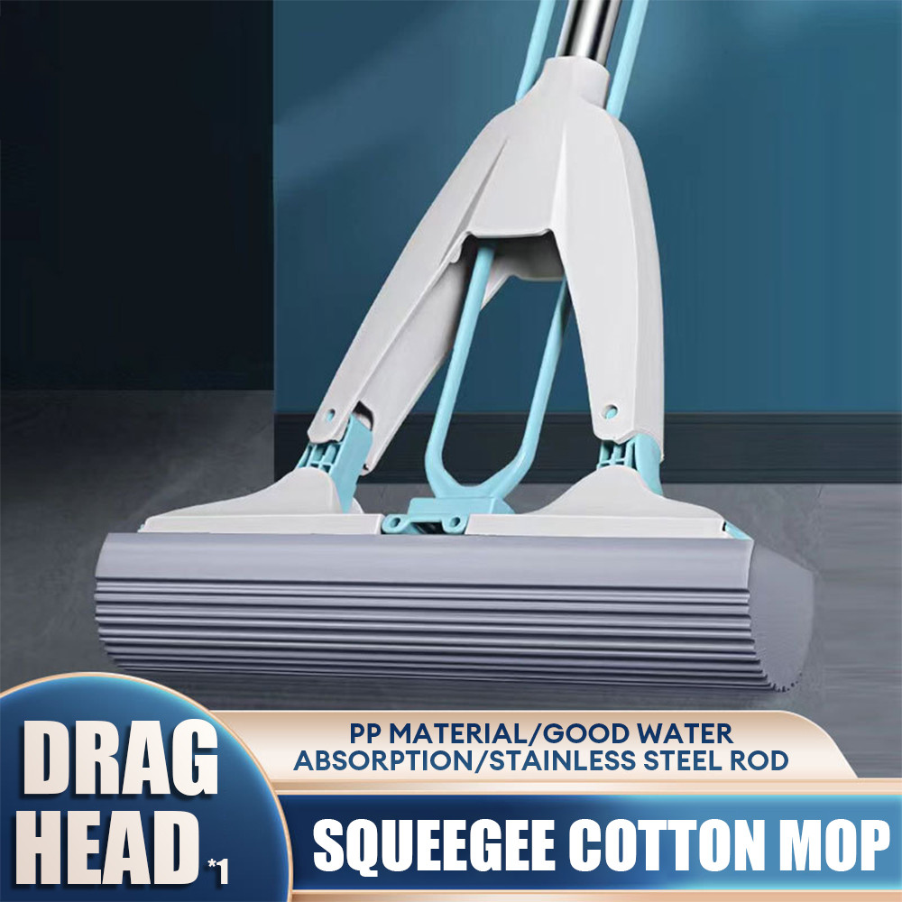 PVA Sponge Mop with Adjustable Handle, Super Absorbent Sponge Roller ...
