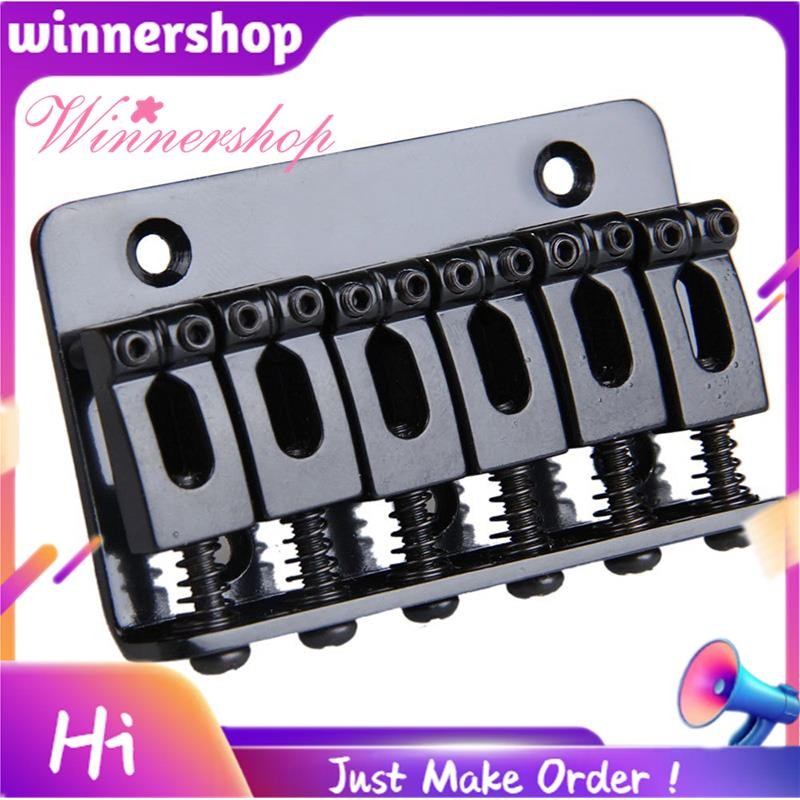 6 Saddle Hardtail Bridge Top Load 65mm Electric Guitar Bridge (Black ...
