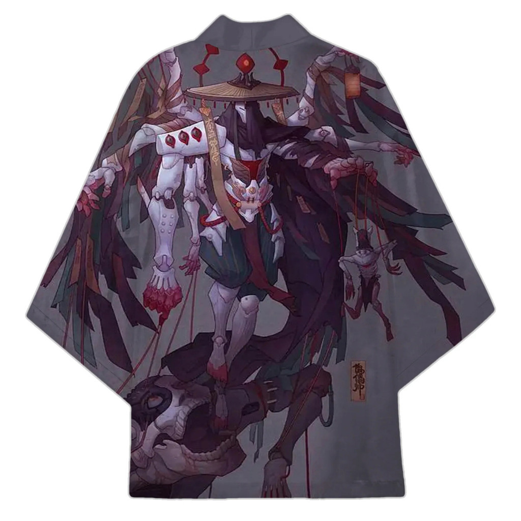 Japan Ukiyo-e Samurai Cardigan Haori Clothes Ghost Cosplay 3D Top Anime ...