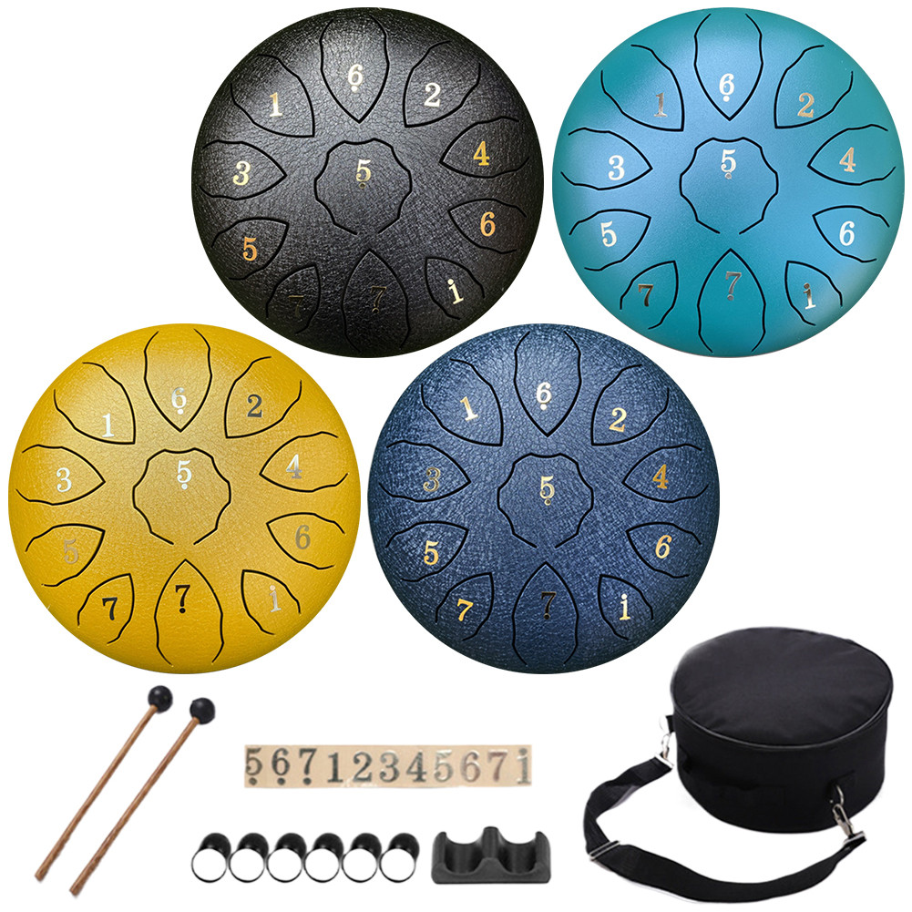 [Sunfayss.ph] 8 Inch 11 Notes Steel Tongue Drum F Key Handpan Drum ...