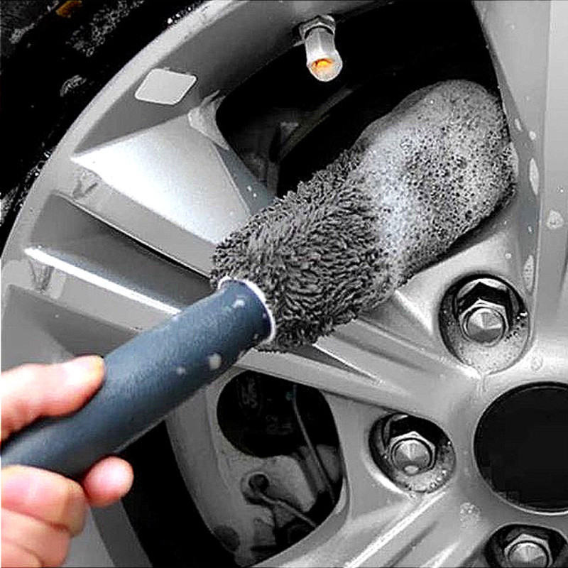 Car Wash Wheel Brush Soft Microfiber Wheel Brushes Tire Detailing ...