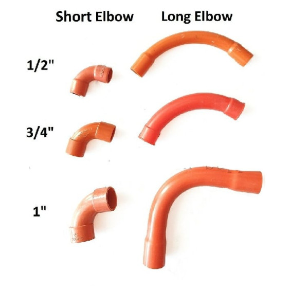 yihan-ph Per Pcs!!! Pvc orange long short elbow electrical for pipe ...