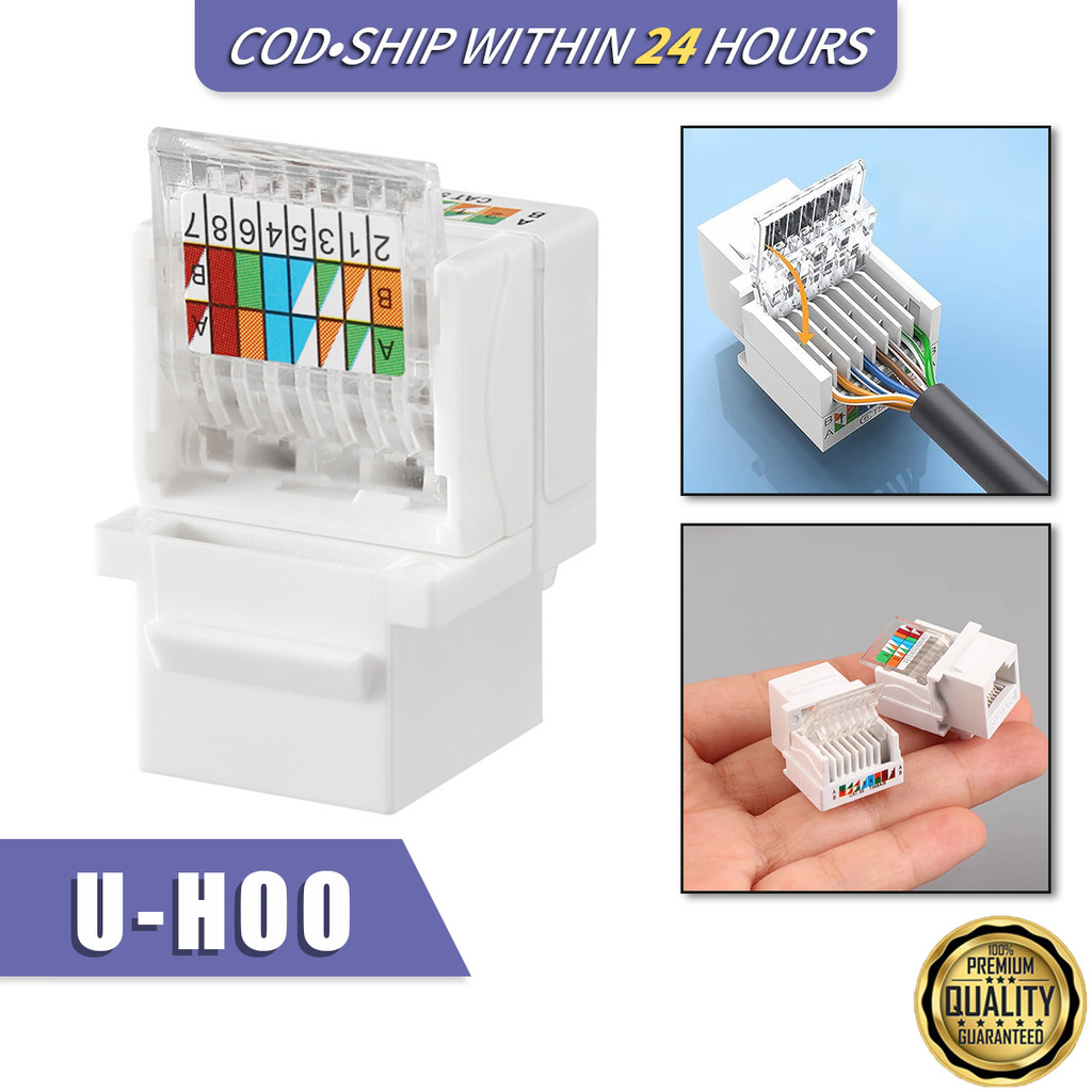 Pass Through RJ45 5PCS CAT5E IO Keystone Keystone Jack Tool Less type ...