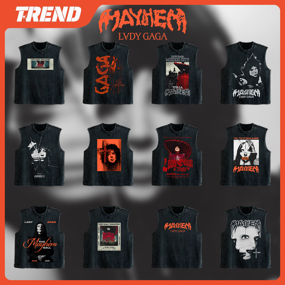 LADY GAGA MAYHEM "The Mayhem Ball" World Tour Merch Cotton Washed Tank ...
