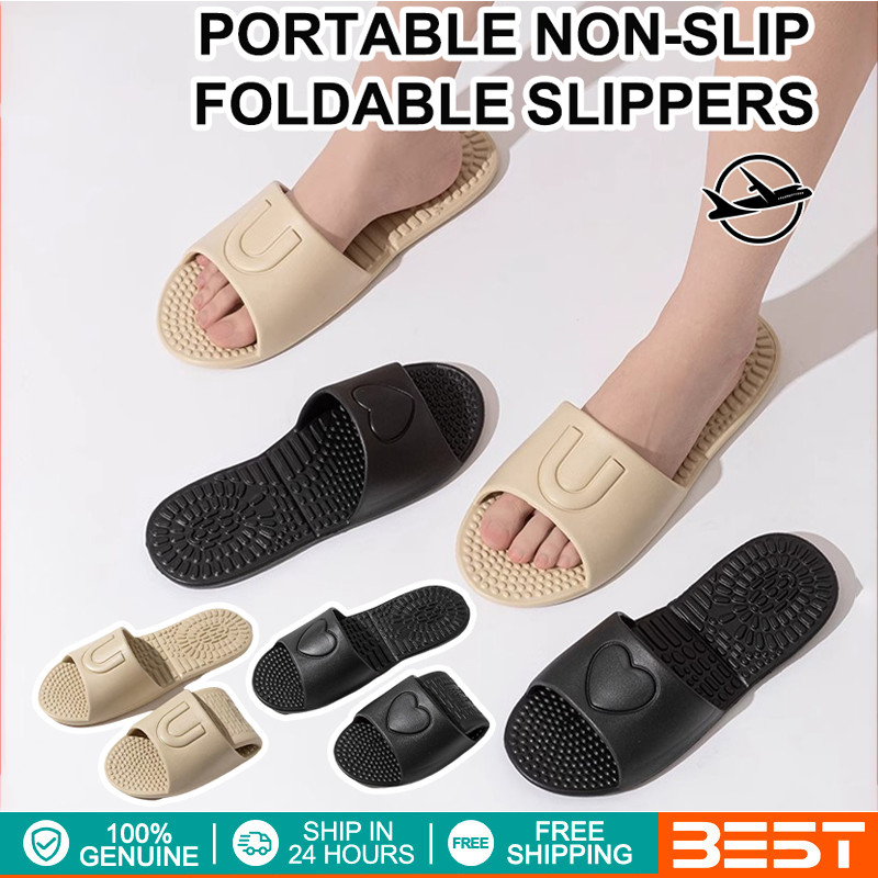 New Foldable Portable Travel Slippers For Home Bathroom Anti Slip ...