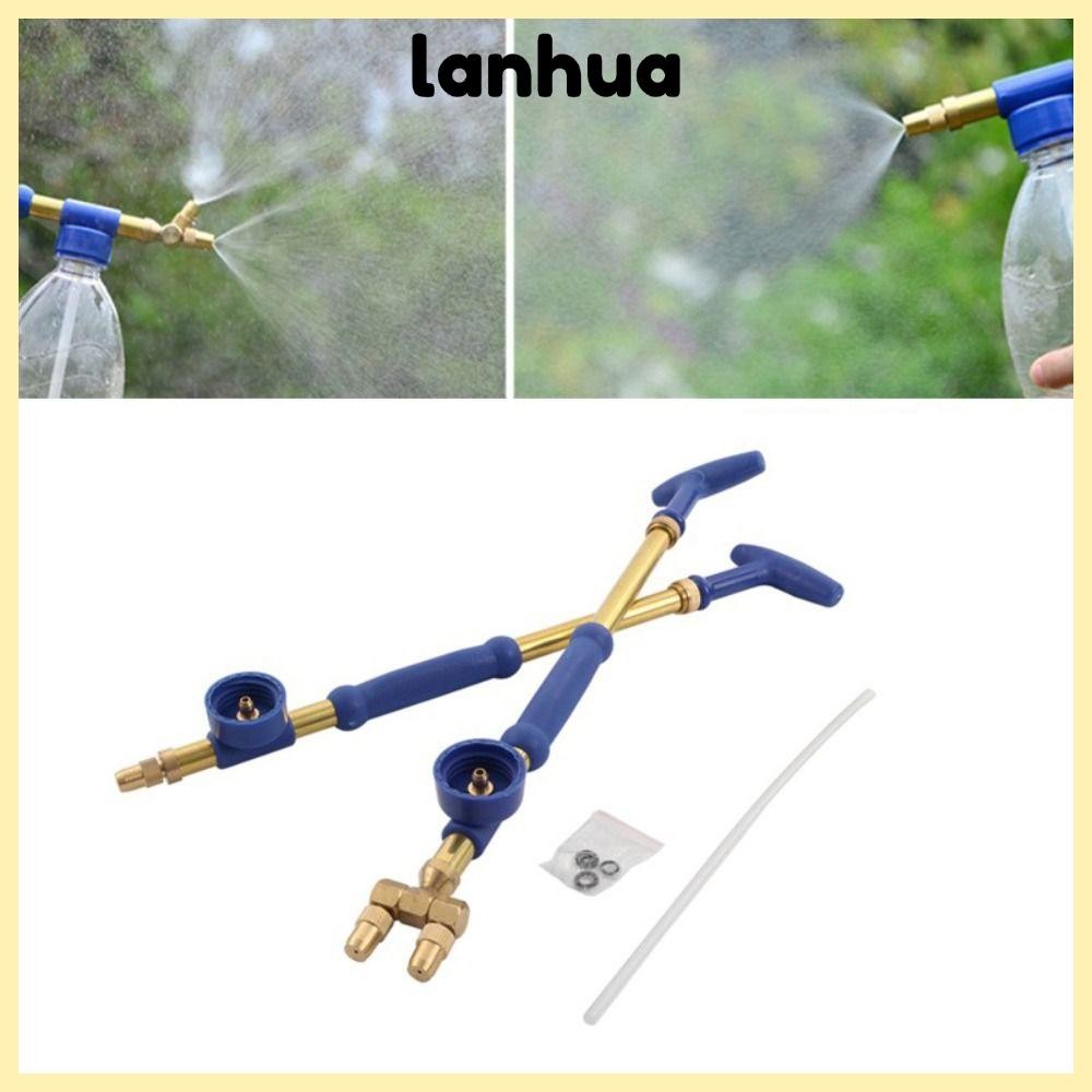 LANHUA Atomizing Misting Nozzle, Push-pull Brass Irrigation Sprayers, Adjustable Universal High ...