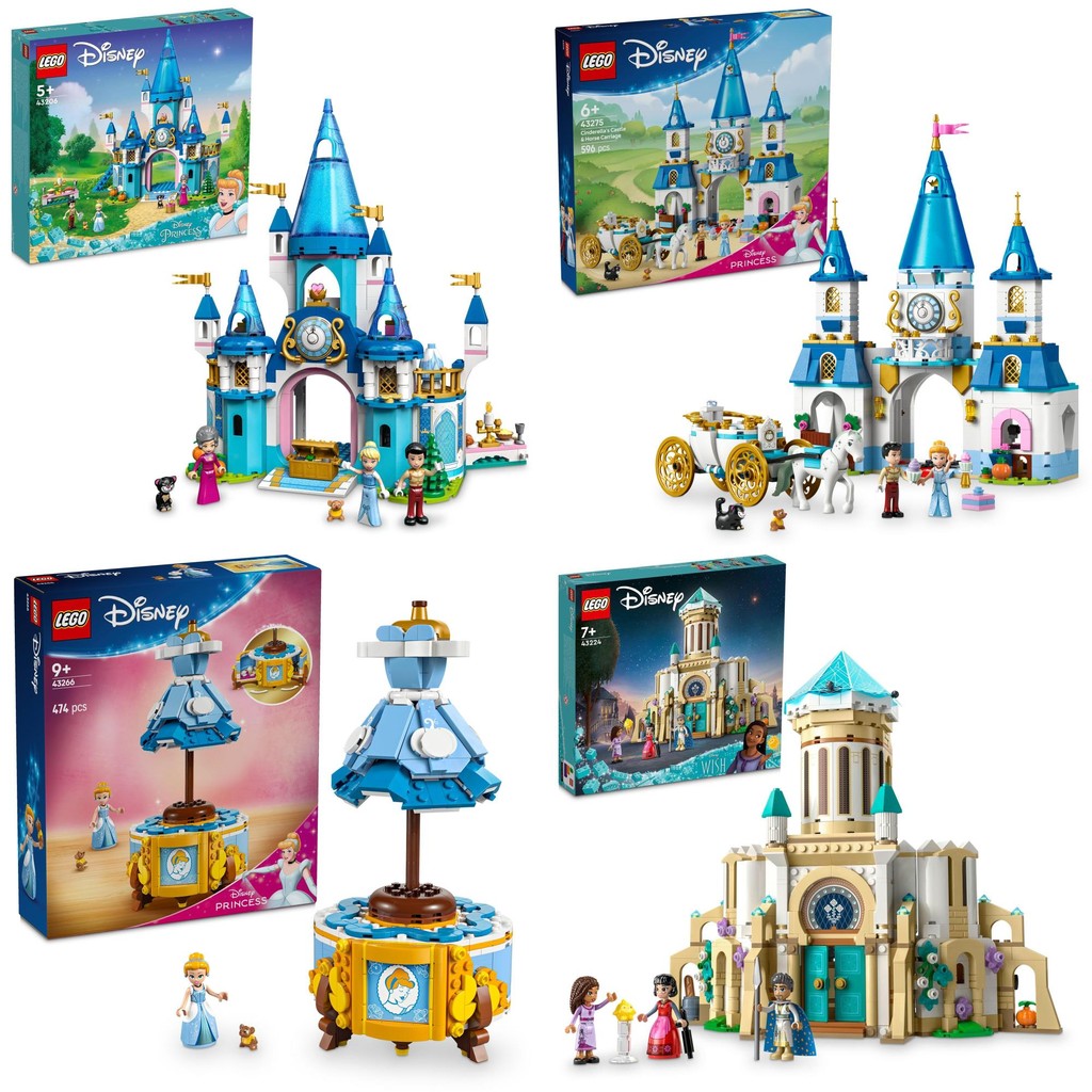 LEGO Disney Princess Cinderella and Prince Charming's Wonderful Castle ...