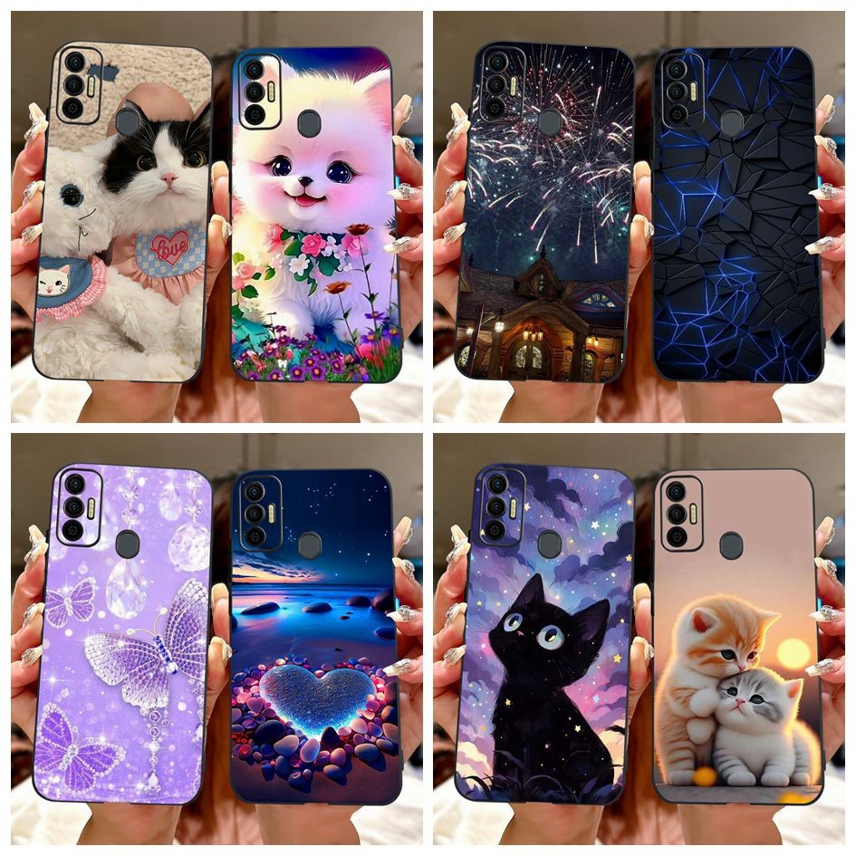 Shockproof Cover For Tecno Spark 7 Case Spark 7 Pro Casing Cute Cat ...