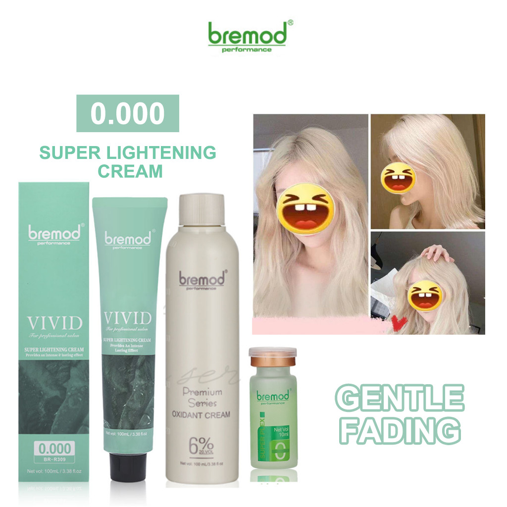 Bremod Super Lightening Cream Hair Color With Oxidizing Cream Gentle ...