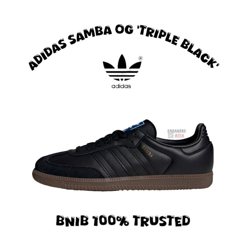 Samba og 'triple black' ie3438Shoes100% Authentic | Shopee Philippines