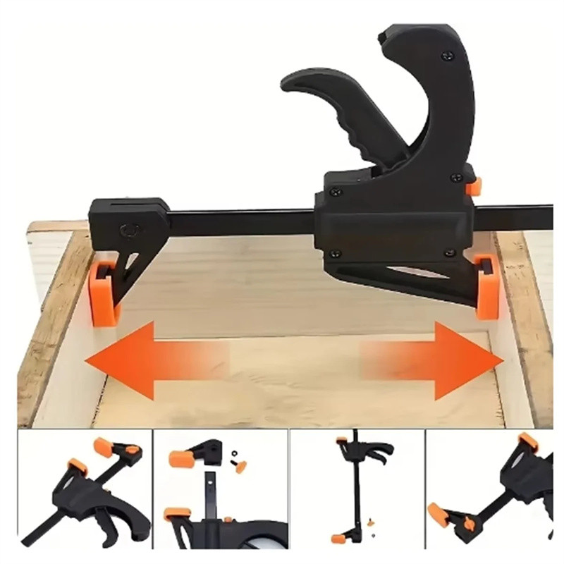 Woodworking Mini 4 Inch F Clamp Locator Nylon Fast Wooden Board Clamp ...