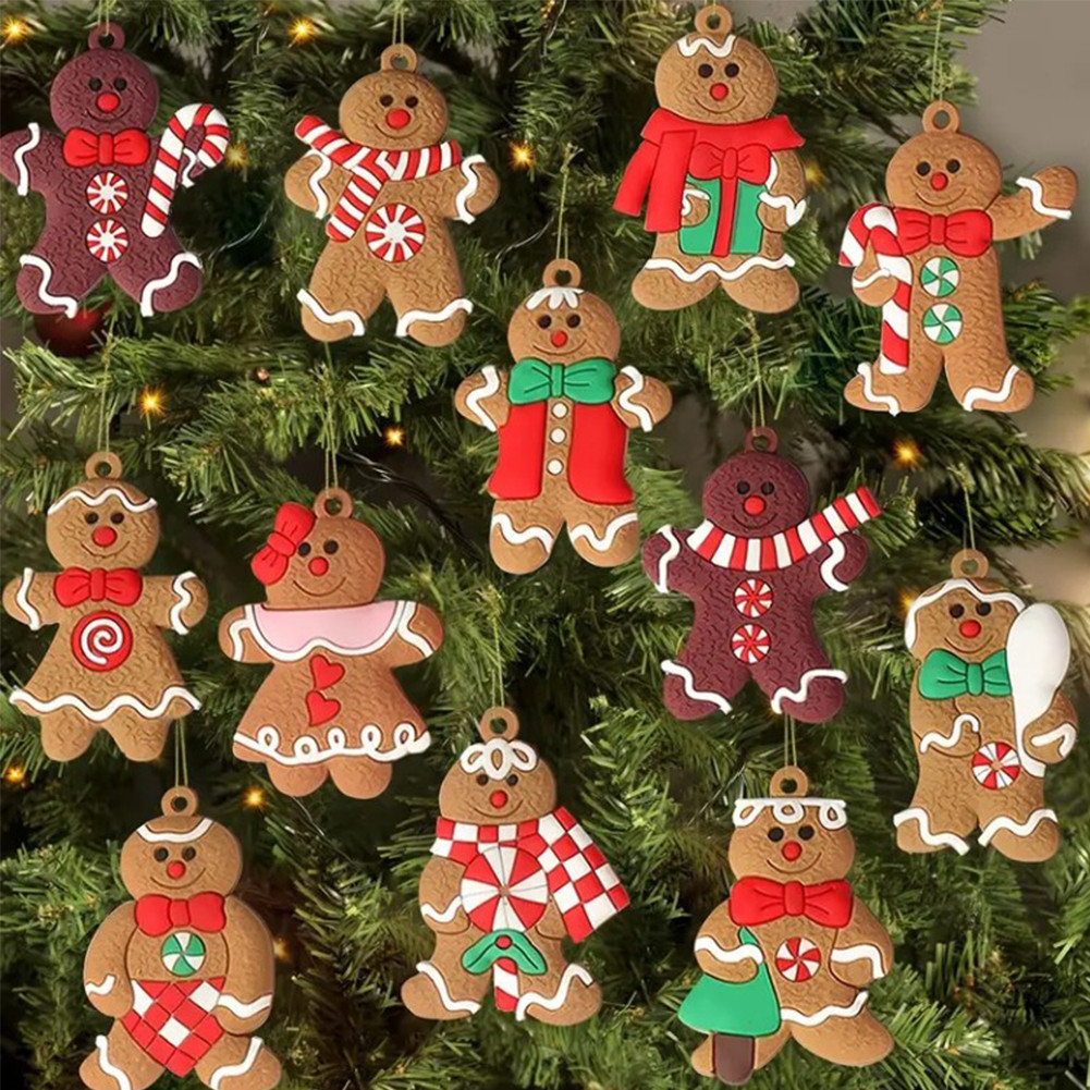 Christmas Tree Ornament Set 6/11/12pcs Gingerbread Man Gifts for ...