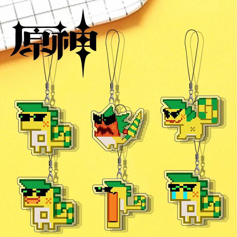 Game Genshin Impact Merch Kinich K'uhul Ajaw Key Chain Pendant Cute ...