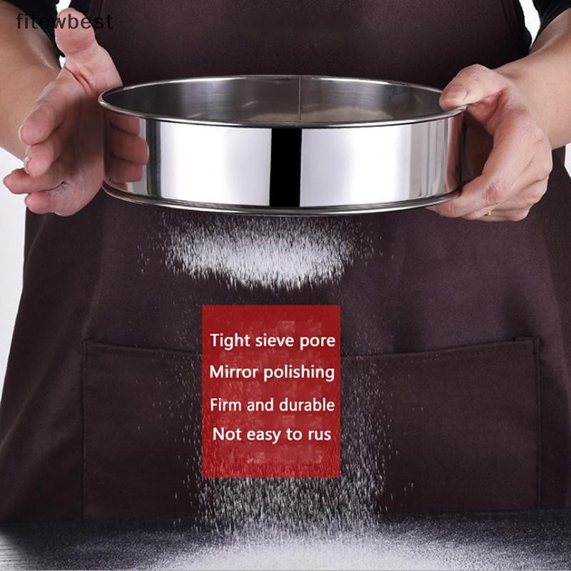 Fbph Kitchen Fine 60# Mesh Flour Sifter Stainless Steel Flour Sieve ...