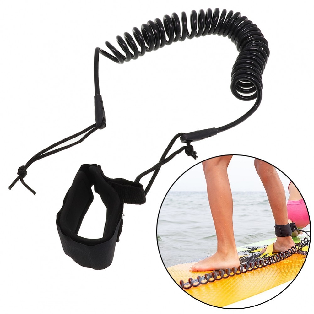 Secure Your Foot Leg with 10ft Coiled SU P Leash Perfect for Surfboard ...