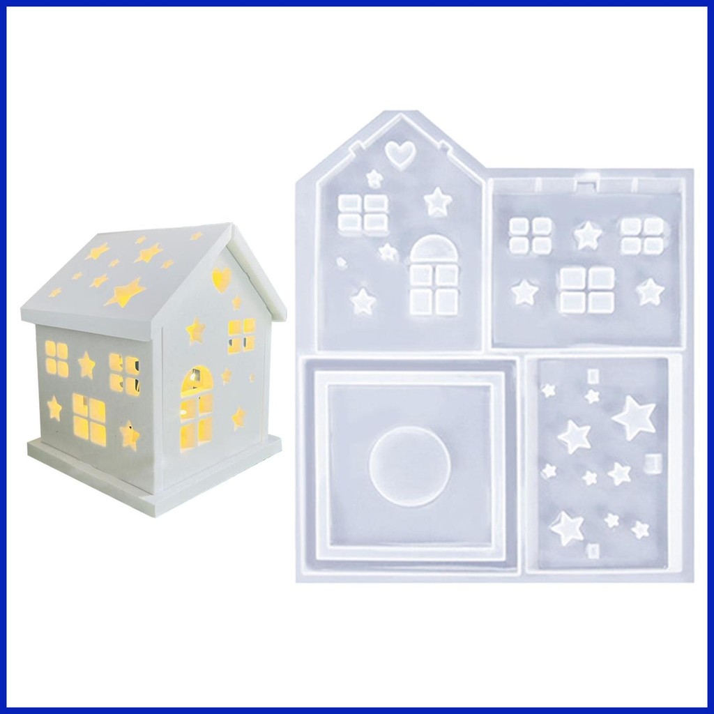 House Silicone Mold 3D Silicone Molds Candle Holder Resin Casting ...