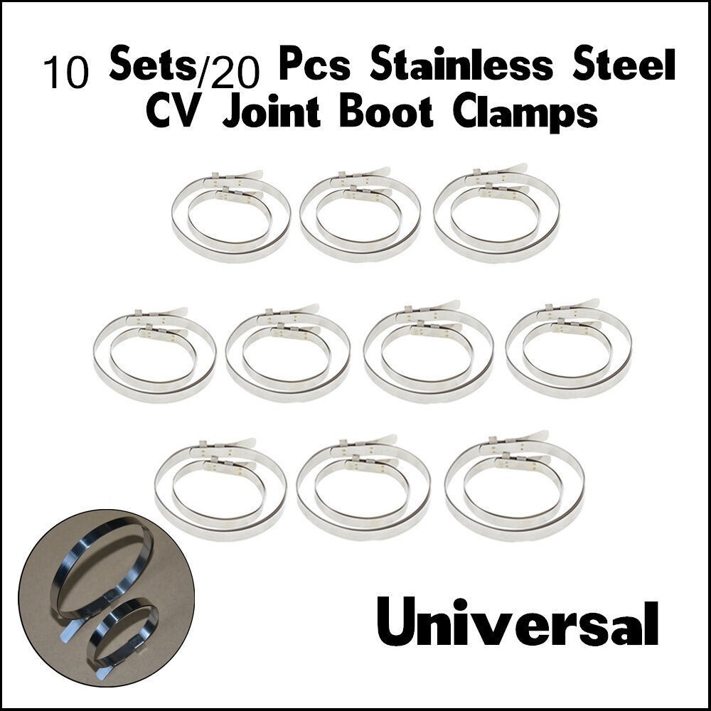 20Pcs Universal Car Drive Shaft Adjustable Axle CV Joint Boot Clamp ...
