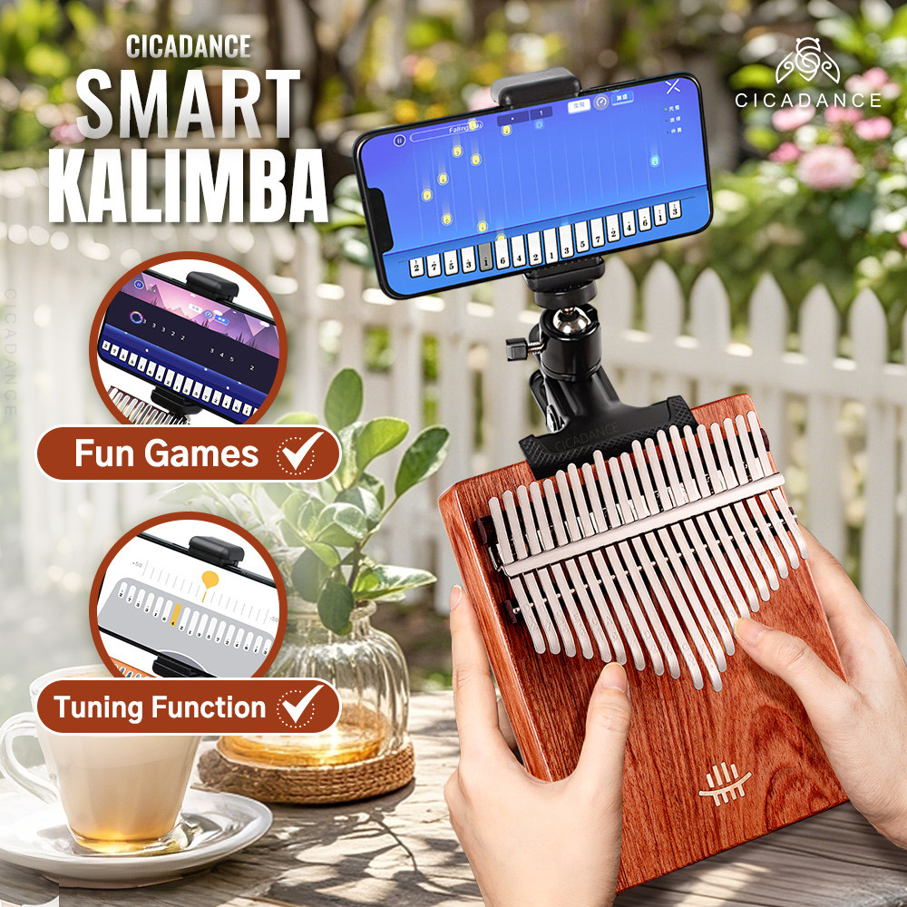 Hluru Wooden Kalimba 21 Key With Jooleer Smart Kalimba APP Full ...
