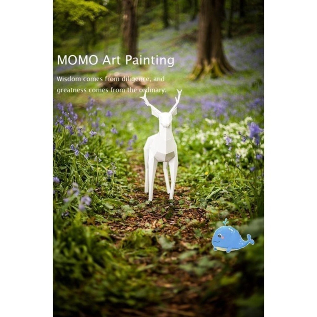 Papercraft C1 Three-Dimensional Geometric Paper Model Deer Geometric ...