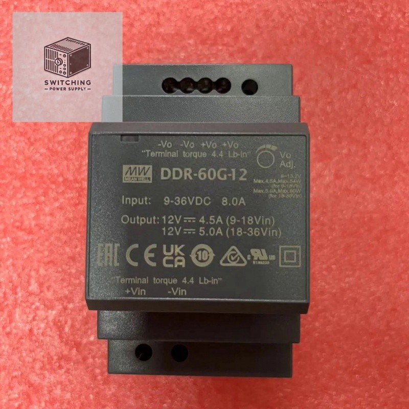 MEANWELL DDR-60G DDR-60L Series 60w Din Rail DC DC Converter 12v 24v ...