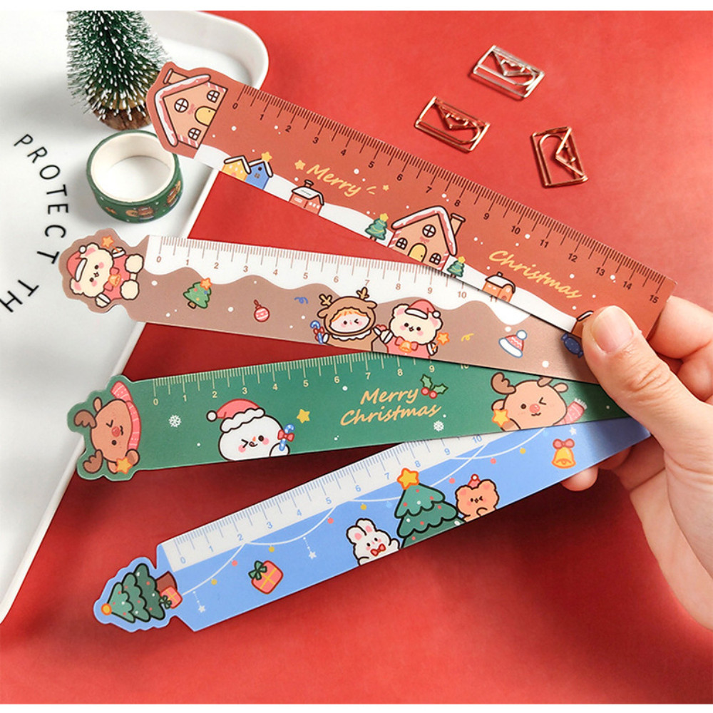 Christmas Magnetic Ruler Xmas Ruler Portable Kids Ruler Student ...