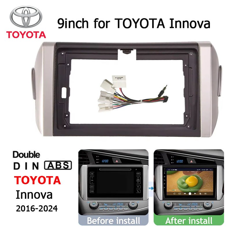 9inch Car Stereo Frame For Toyota Innova 2016-2024 RHD Head Unit Frame ...