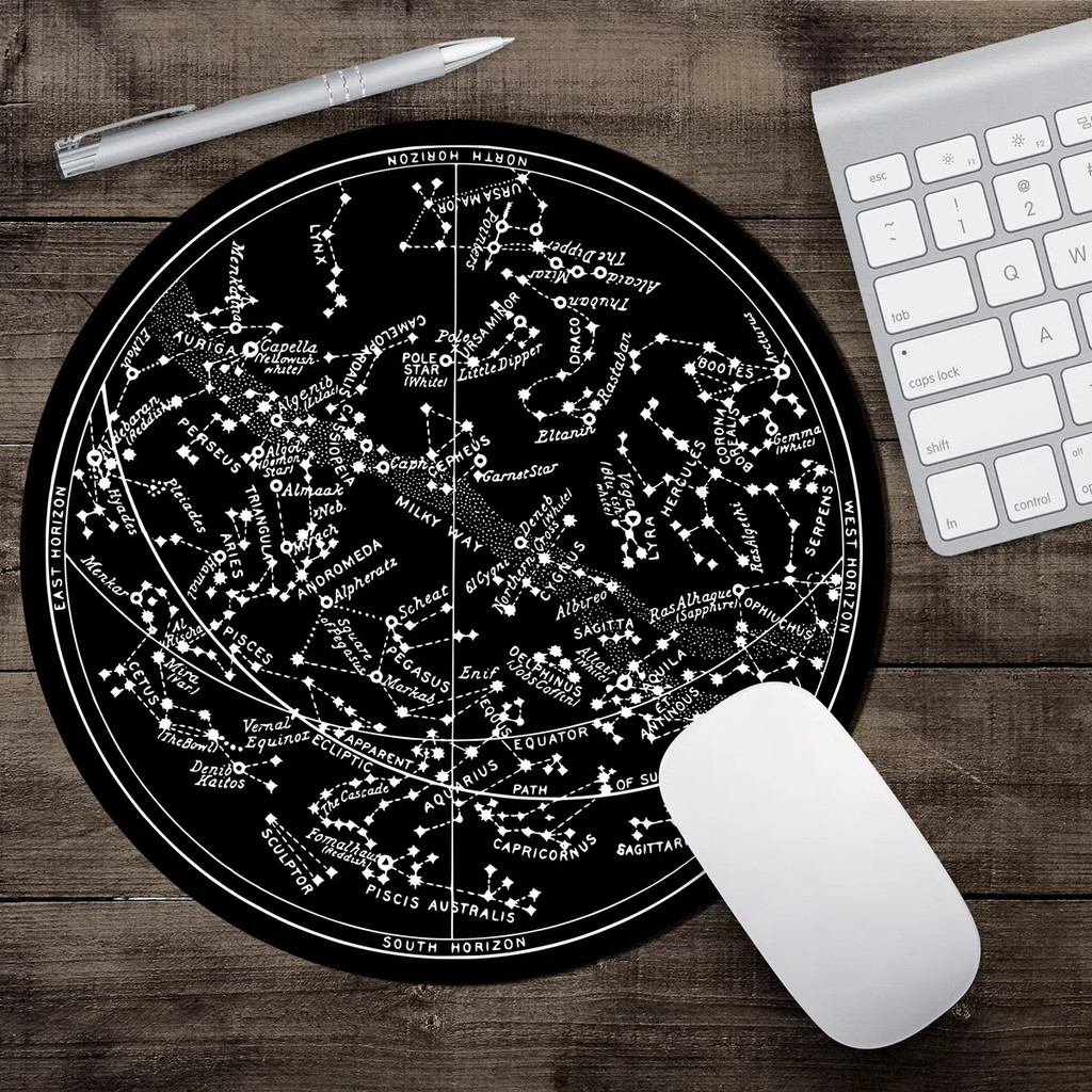 Constellation Mouse Pad Compass Mouse Pad Boys Office Mouse Pad round ...
