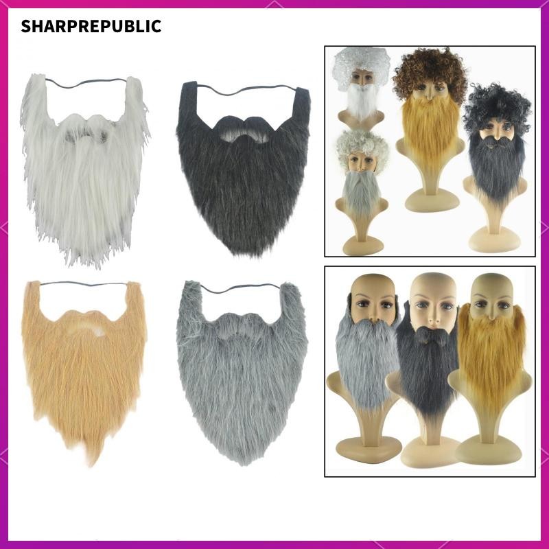 [Sharprepublic] Santa Claus Beard Props Beard Makeup for Men Simulation ...