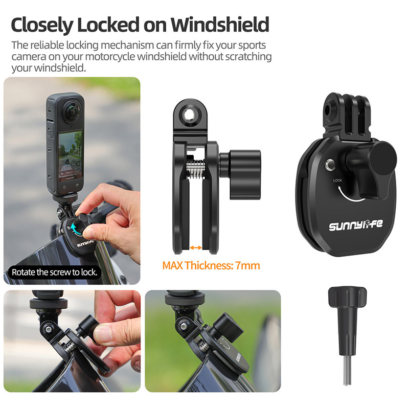 [READY STOCK] Universal Motorcycle Windshield Clip For GoPro Hero ...