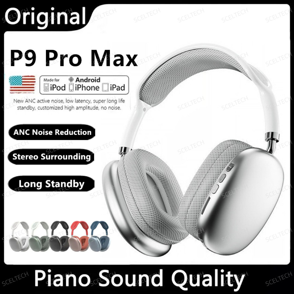 NEW P9 Pro Max Air Wireless Bluetooth Headphones Noise Cancelling ...