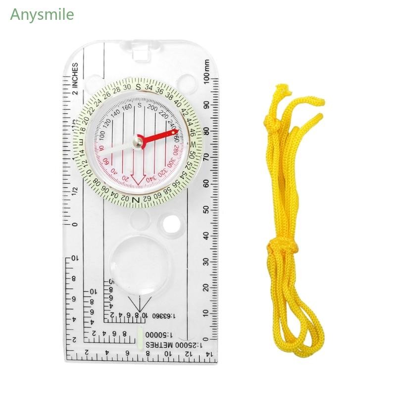 ANYS Compasses Magnifying Glass Map Scale Ruler Outdoor Equipment for ...