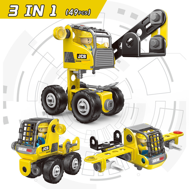 49pcs Educational Toy 3-in-1 Building Toys for Kids STEAM Learning Toy and Play Builder ...