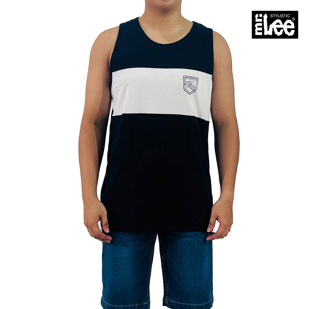 Stylistic Mr. Lee Men's Basic Tank Top Semi body Fit 175028-U (Navy ...