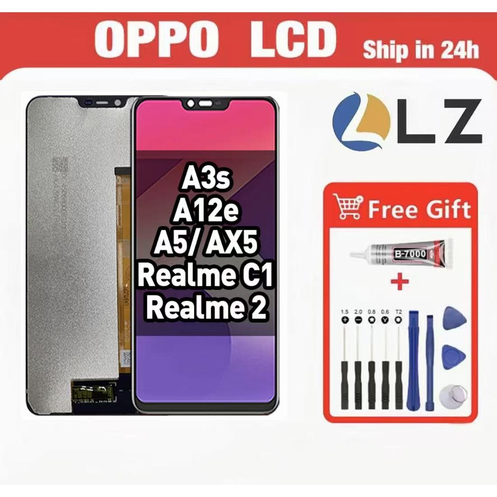 LCD Compatible for OPPO A3s A12e A5 AX5 REALME C1 REALME 2 Original ...