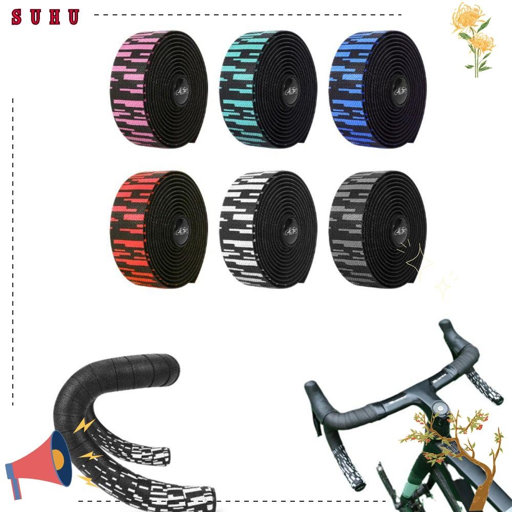 SUHU 1 pair Bicycle Handlebar Tape, EVA Colorful Road Bike Tape, PU Non ...