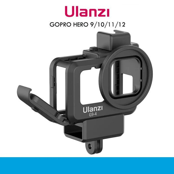 ULANZI G9-4 Protective Expansion Housing Vlog Frame Cage for GoPro Hero 12, 11, 10, 9 Action ...
