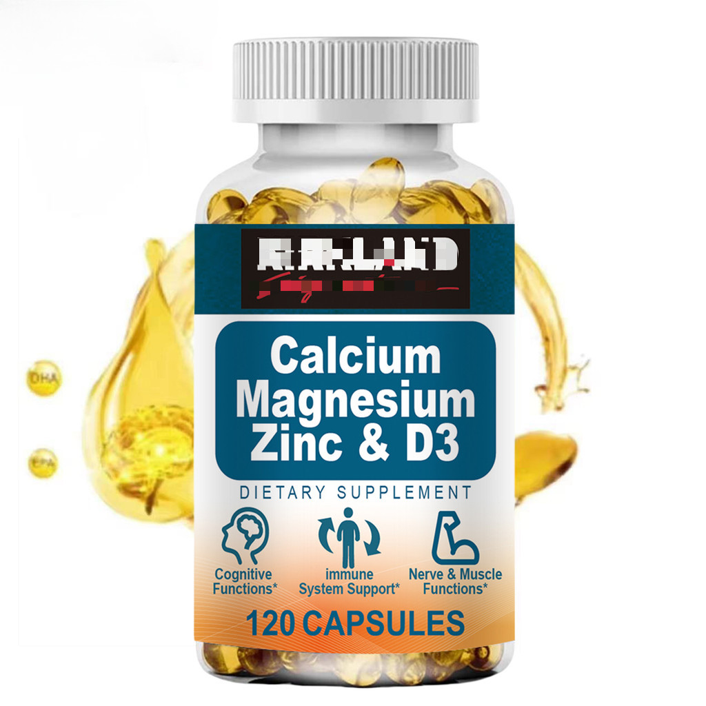 KIRK---LAND Calcium Magnesium Zinc + Vitamin D3 Capsules Promotes Bone ...