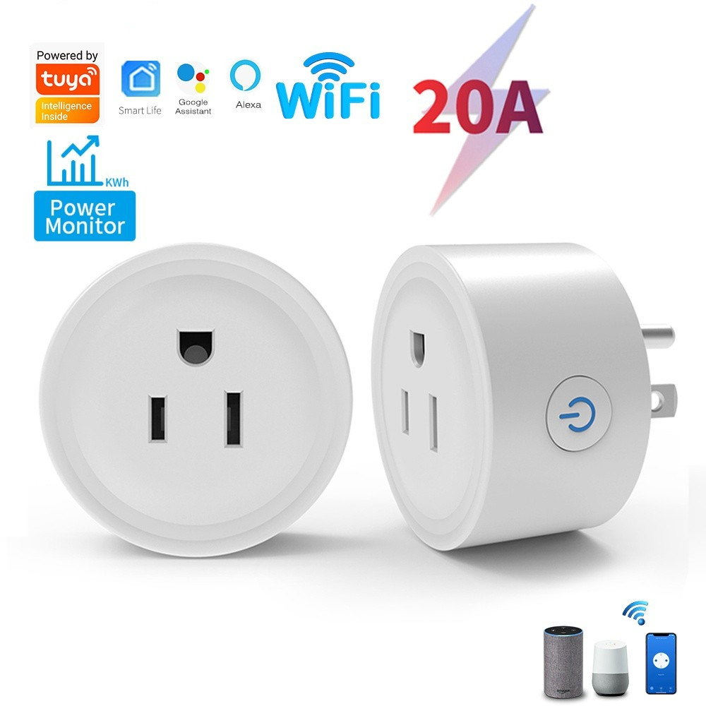 20A Tuya WiFi socket Smart socket US Plug switch Outlet support Smart Life APP | Shopee Philippines