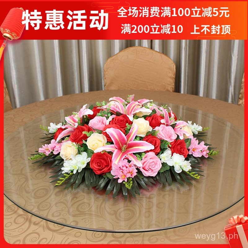 Hotel Dining Table Desktop Electric Turntable Centerpiece Decoration ...