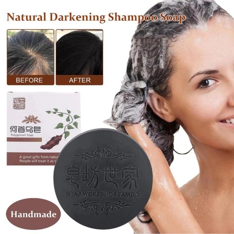 Hair Growth Soap Shampoo Polygonum Multiflorum Repair Natural Black ...