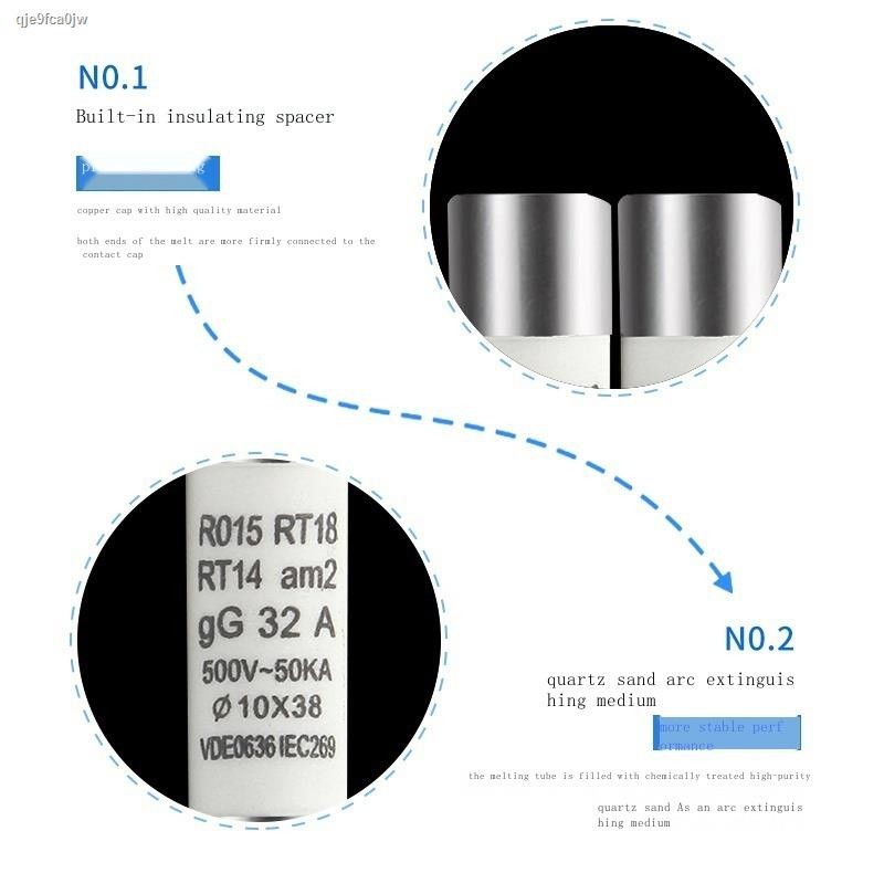 COD/RO15 melting core fuse 10X38 ceramic fuse tube RT18 melting core ...