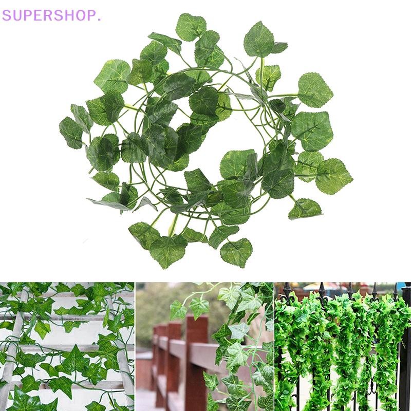 SUPERSHOP 2.0m Artficial Green Plants Leaf Hanging Decor Rattan Liana ...