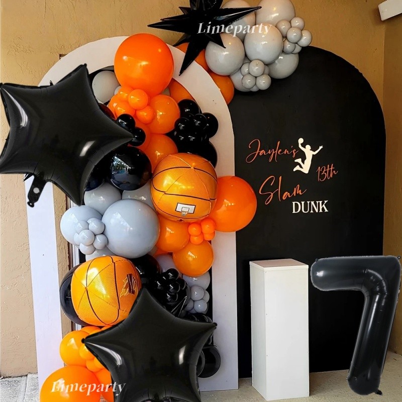 1Set Basketball Balloon Garland Arch Sports Theme Boy's Party Supplies ...