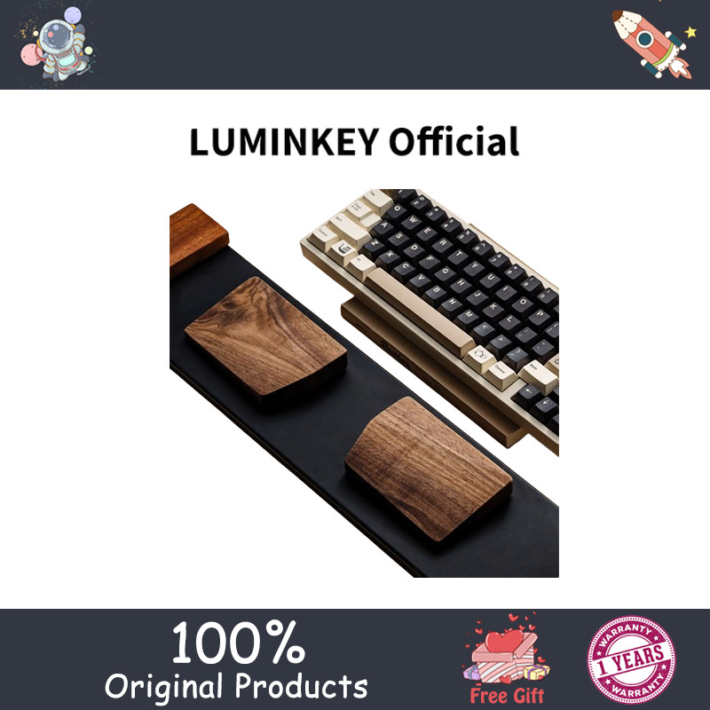 LUMINKEY Keyboard hand rest: walnut solid wood hand rest, mechanical ...