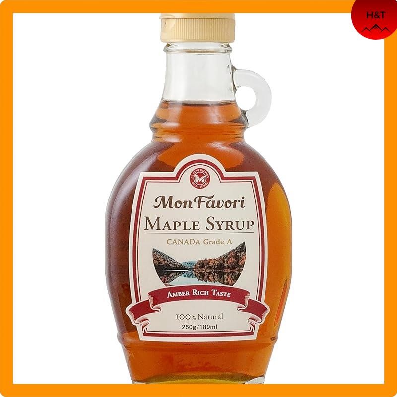 Mont-Favoli Canadian Pure Maple Syrup 250g Bottle Drip Prevention Cap ...