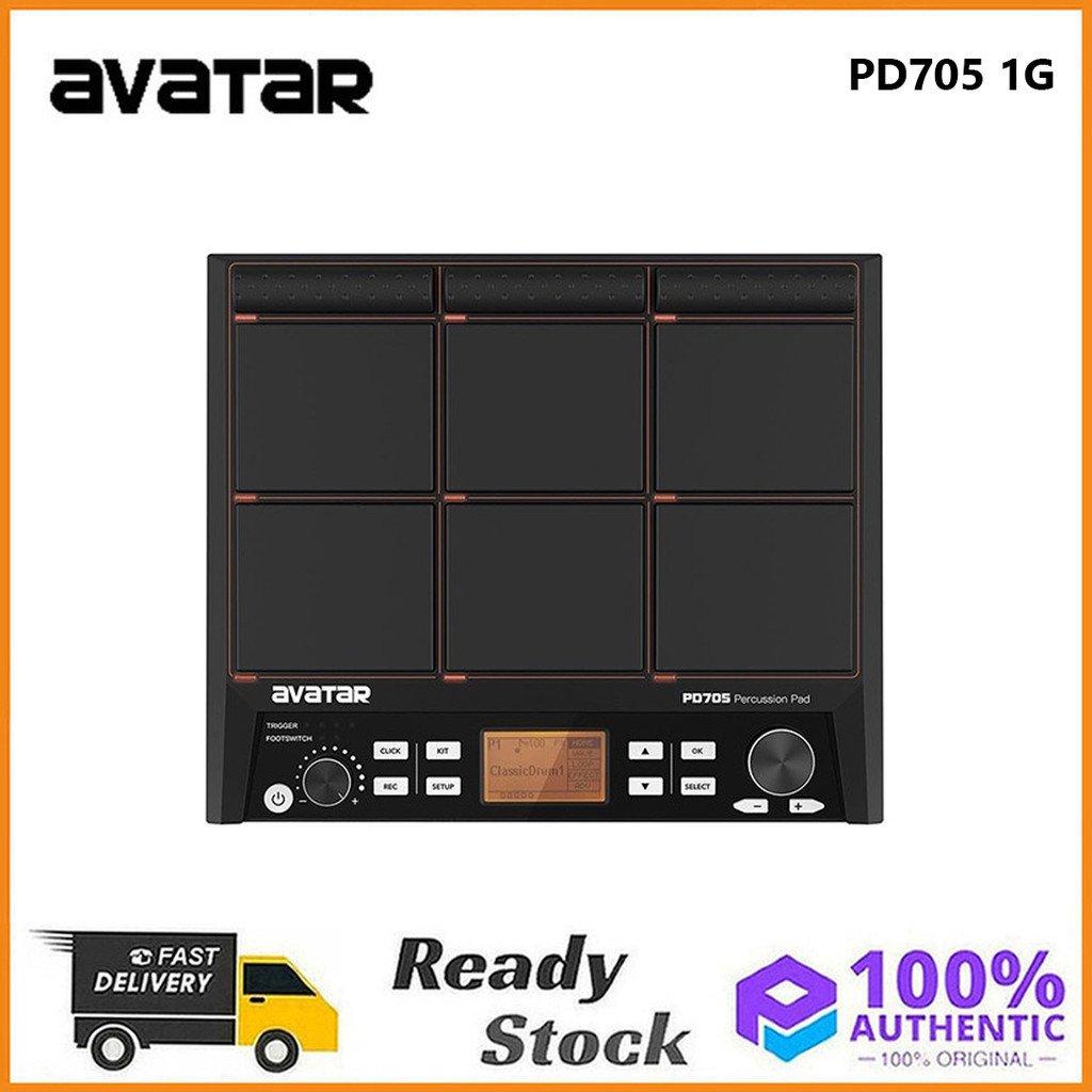 Avatar PD705 1G Percussion Sample Pad 9 Trigger Electric Drum Pad With ...